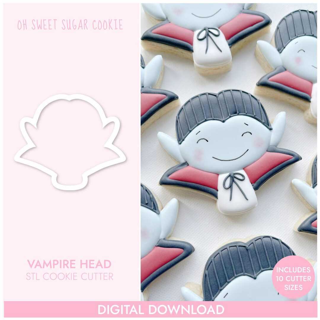 Vampire Head STL Cookie Cutter File, 3D Printable, Instant Download - Etsy