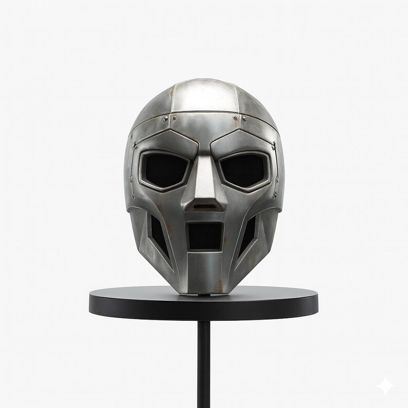 Mask MF DOOM Mask Mad-villain Steel Face Armor Medieval Hand-forged - Etsy