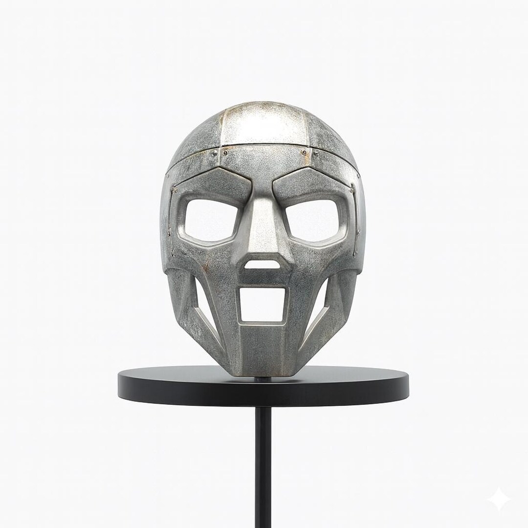 Mask MF DOOM Mask Mad-villain Steel Face Armor Medieval Hand-forged - Etsy