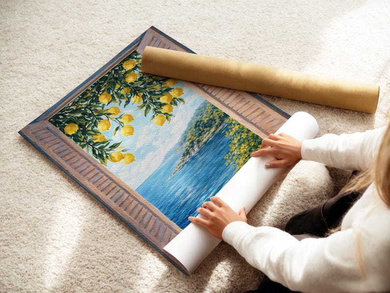 Abstract Lemon Wall Art – Italian Botanical Print, Dopamine Kitchen ...