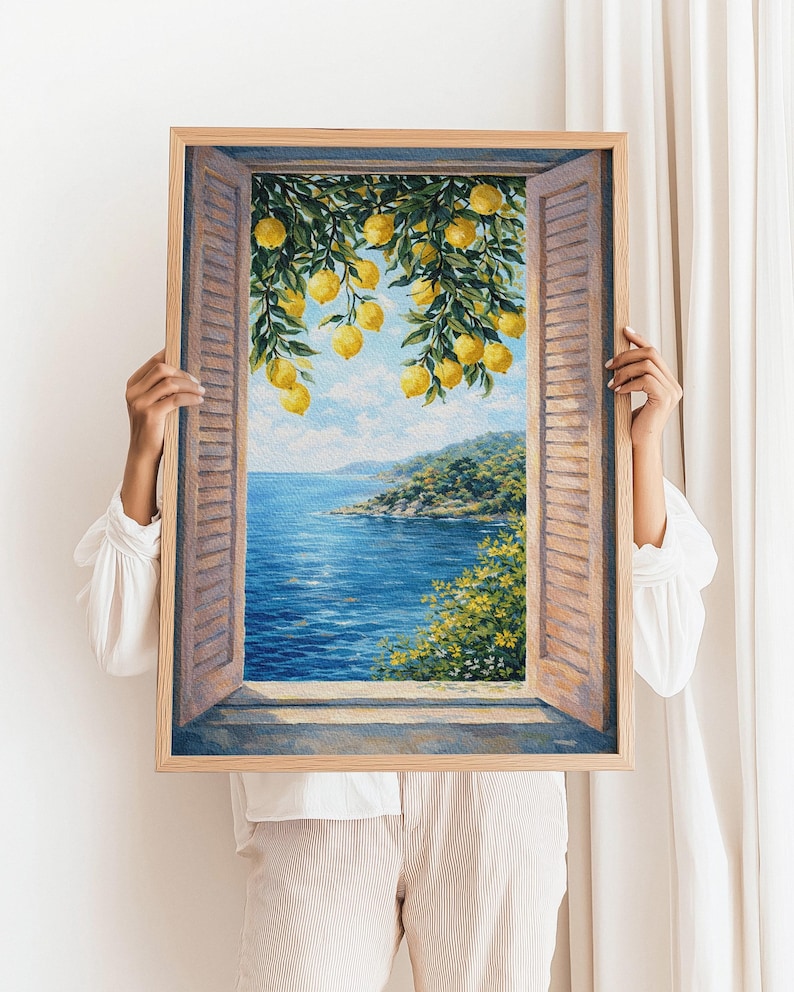 Abstract Lemon Wall Art – Italian Botanical Print, Dopamine Kitchen ...