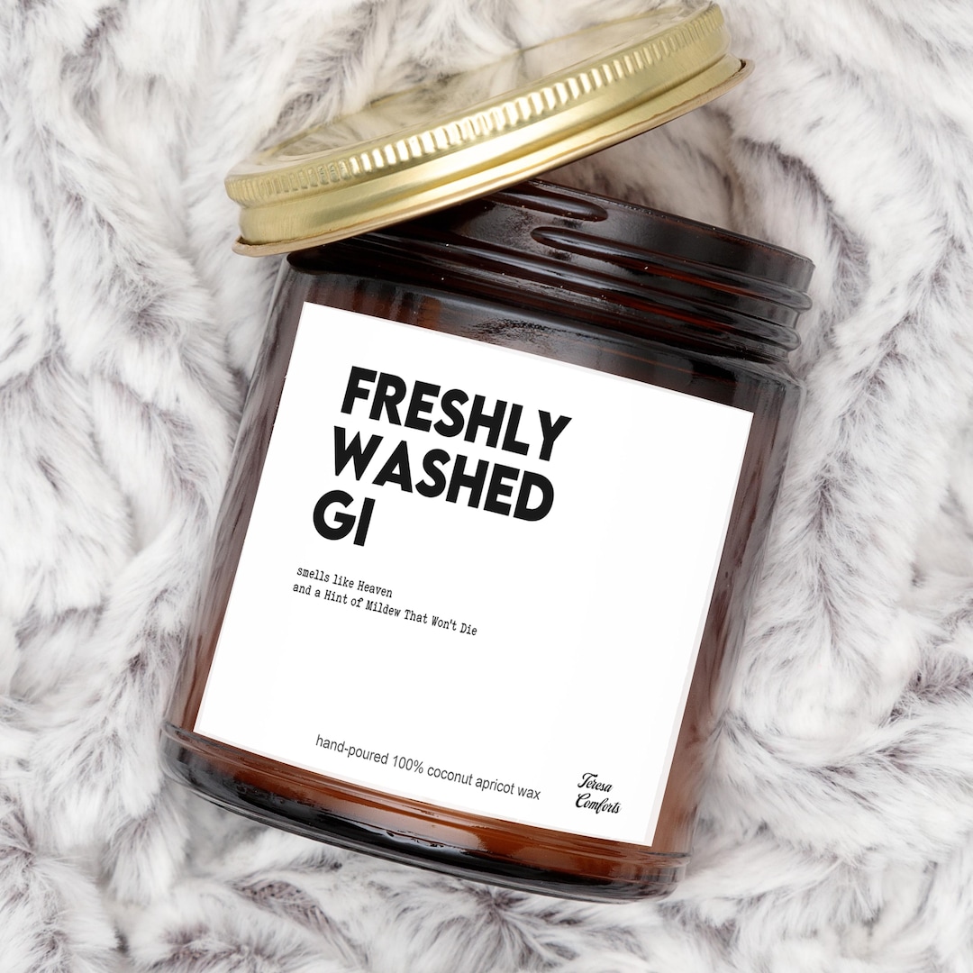 Freshly Washed Gi - Jiujitsu Themed 8oz Soy Candle Vegan Scented Candle ...