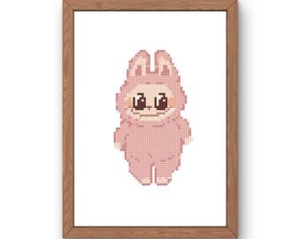 Labubu Embroidery Cross Stitch PDF Pattern - Etsy