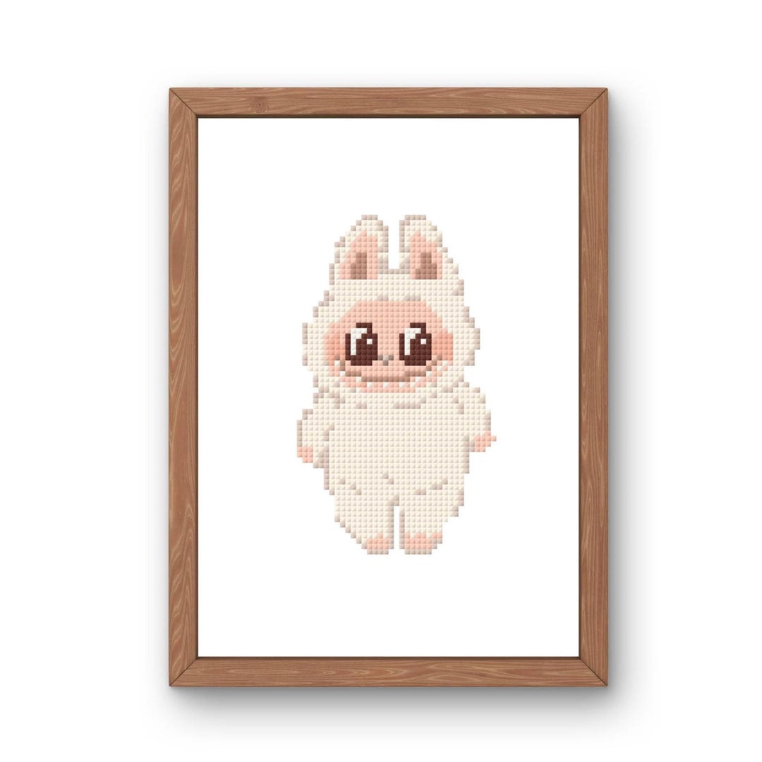 Labubu Embroidery Cross Stitch PDF Pattern - Etsy