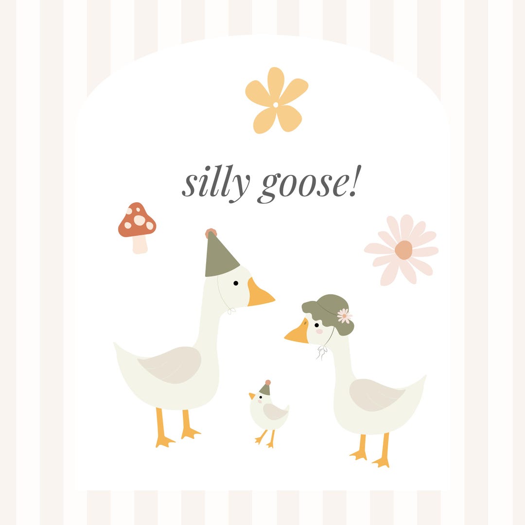 Silly Goose! Ready to Use Digital Files - Etsy