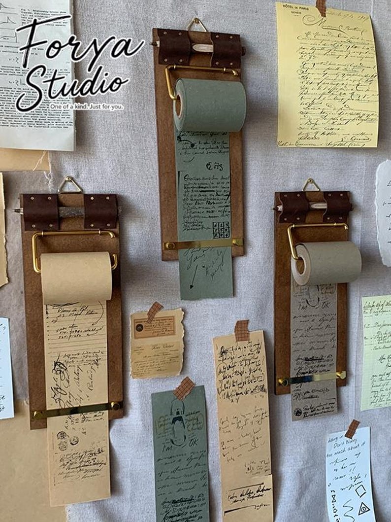 Personalized Vintage Memo Board Set | Magnetic Wood Clipboard+pen+note ...