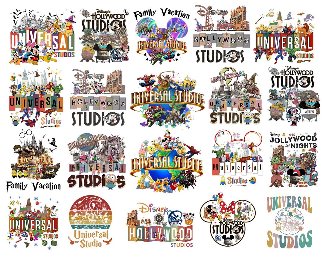 Disey Universal Studio Png Bundle, Mouse and Friends Png, Hollywoods ...