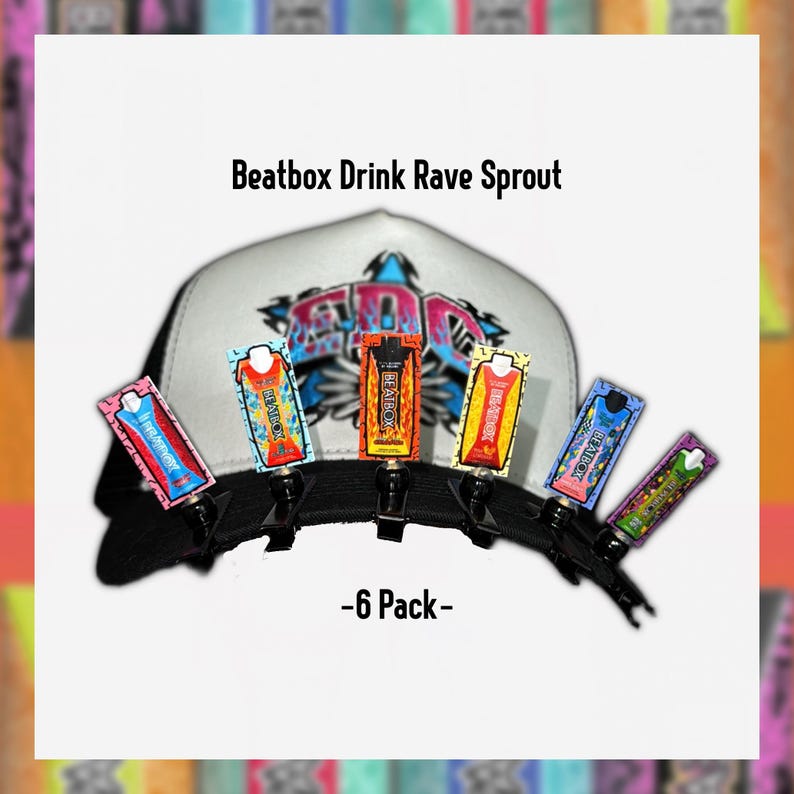 Beatbox Drink Rave Sprout Clip – EDM Festival Accessory – 6 Pack - Etsy