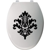 Toilet Lid Decal Sticker - Funny Toilet Cover Sticker With Fish - Black ...