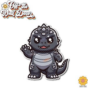 Chibi Godzilla Family Stick Figure | Vehicle Vinyl Decal Stickers - Etsy
