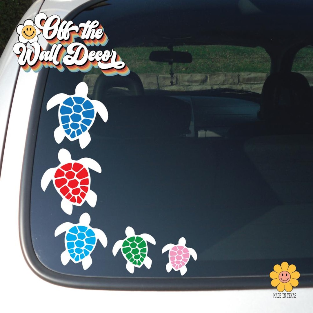 TURTLE Family Stick Figure | Vehicle Vinyl Decal Sticker - Etsy