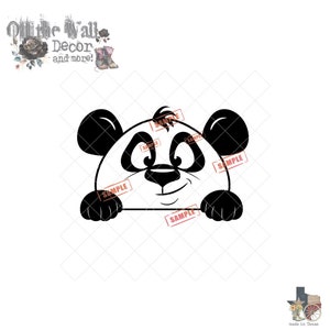Peek-a-boo PANDA BEAR Family Stick Figure Car Decal Sticker - Etsy