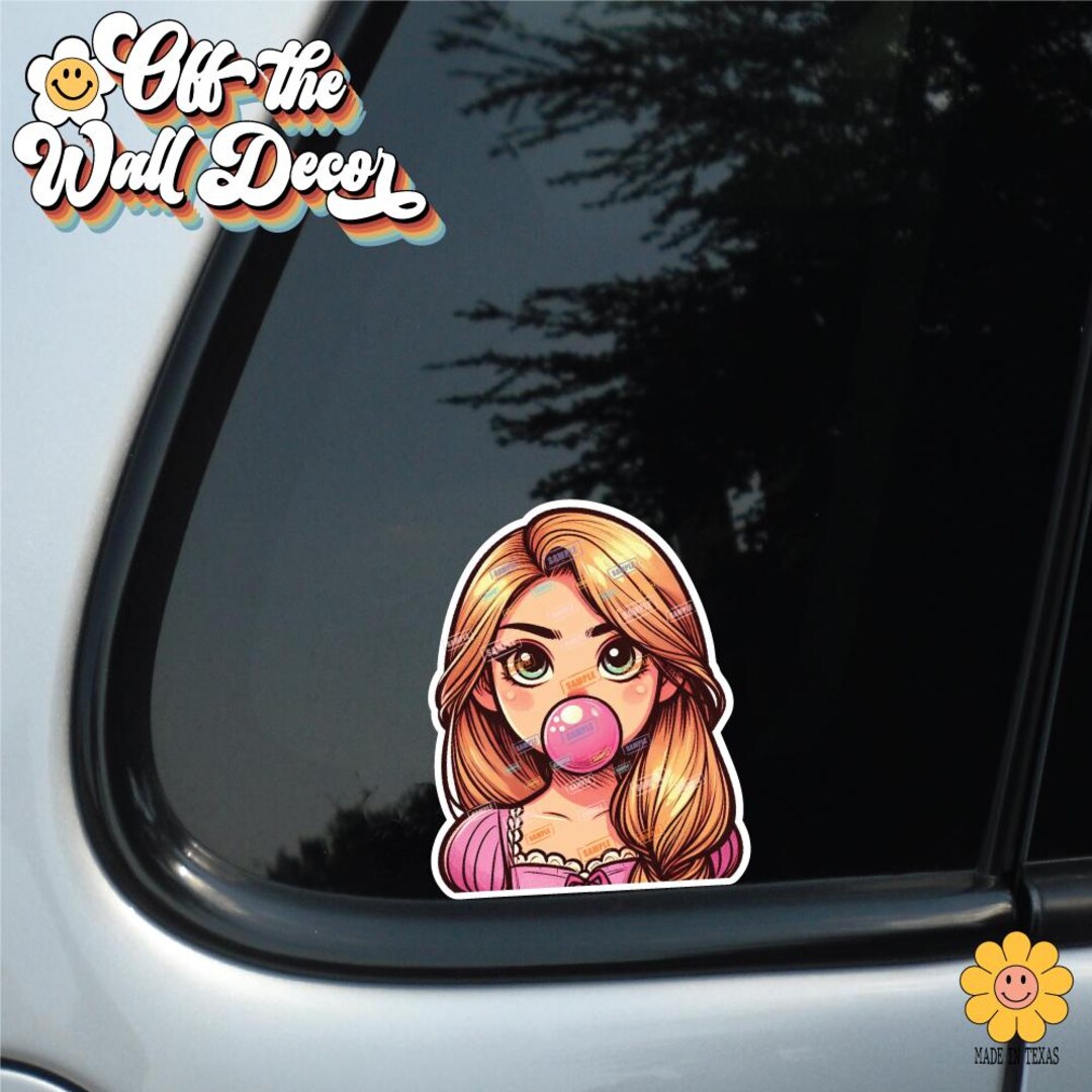 Rapunzel Bubble Blowing | Vehicle Window, Vinyl Decal Stickers - Etsy