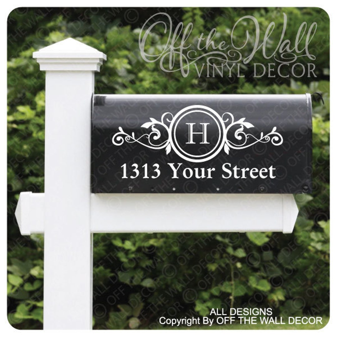 Includes 2 Vinyl Mailbox Lettering Decoration Decal Sticker X2 for Each ...
