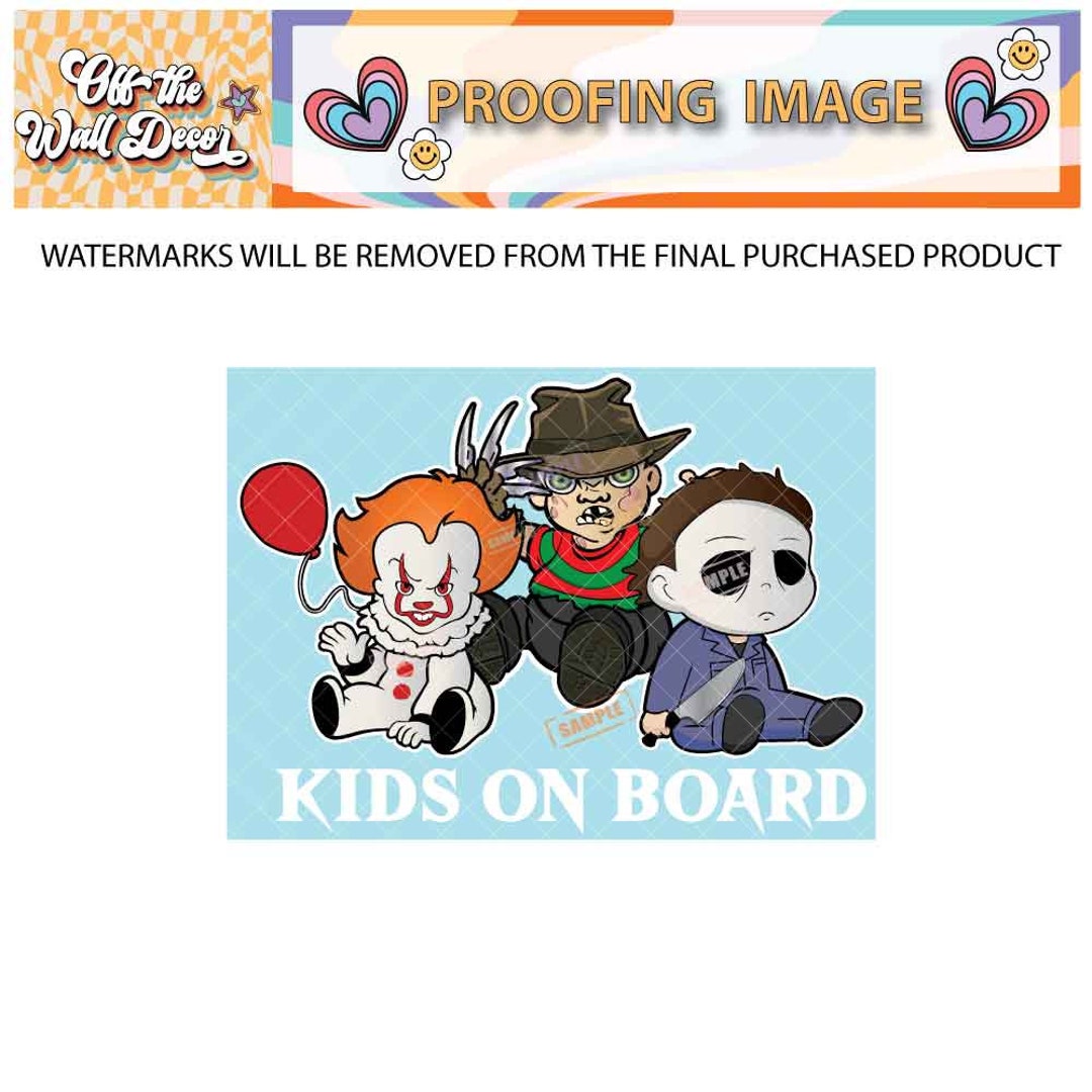 Custom Request kids on Board 6x8 Decal Sticker - Etsy