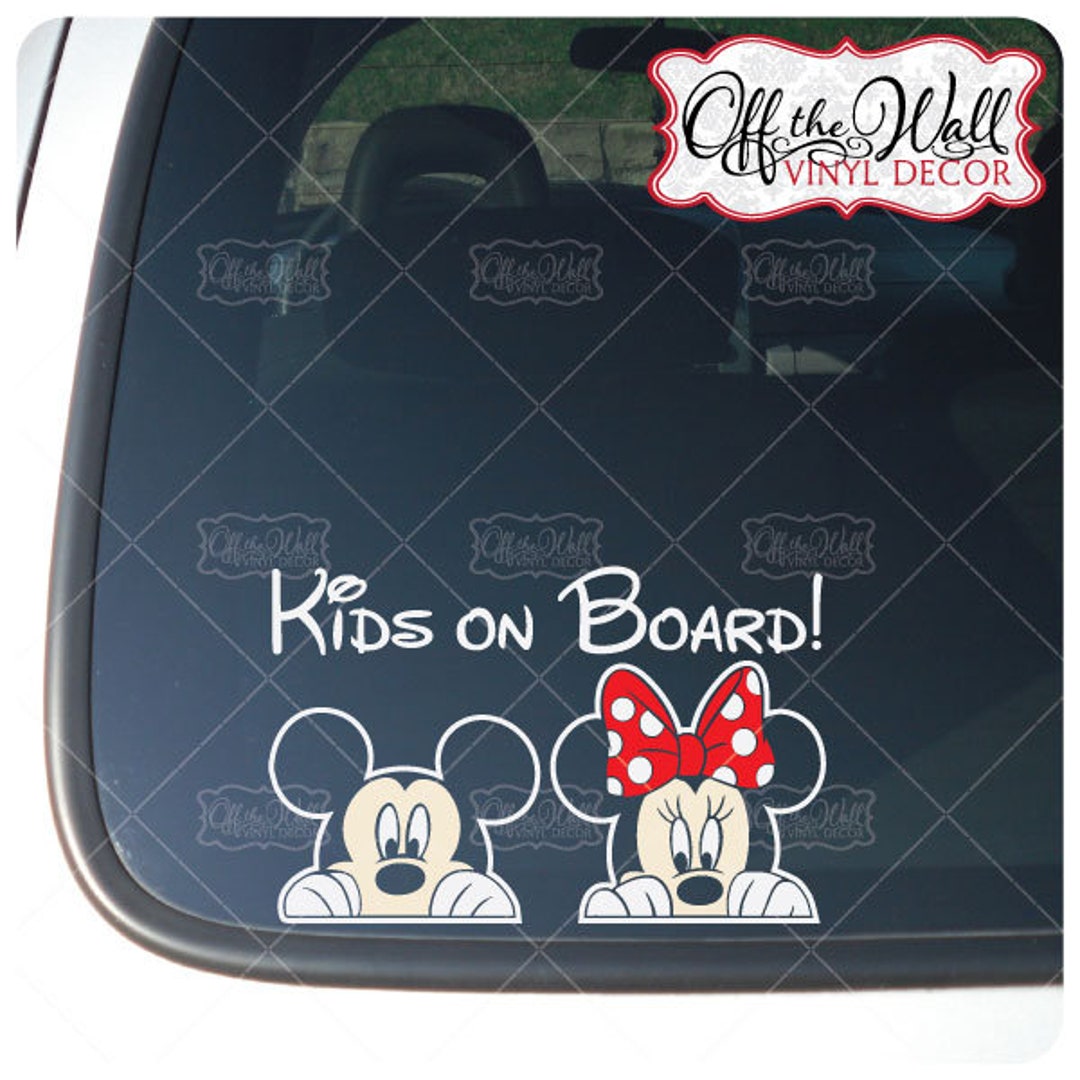 Kids on Board peeking COLOR Sign Vinyl Decal for - Etsy