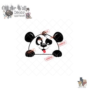 Peek-a-boo PANDA BEAR Family Stick Figure Car Decal Sticker - Etsy