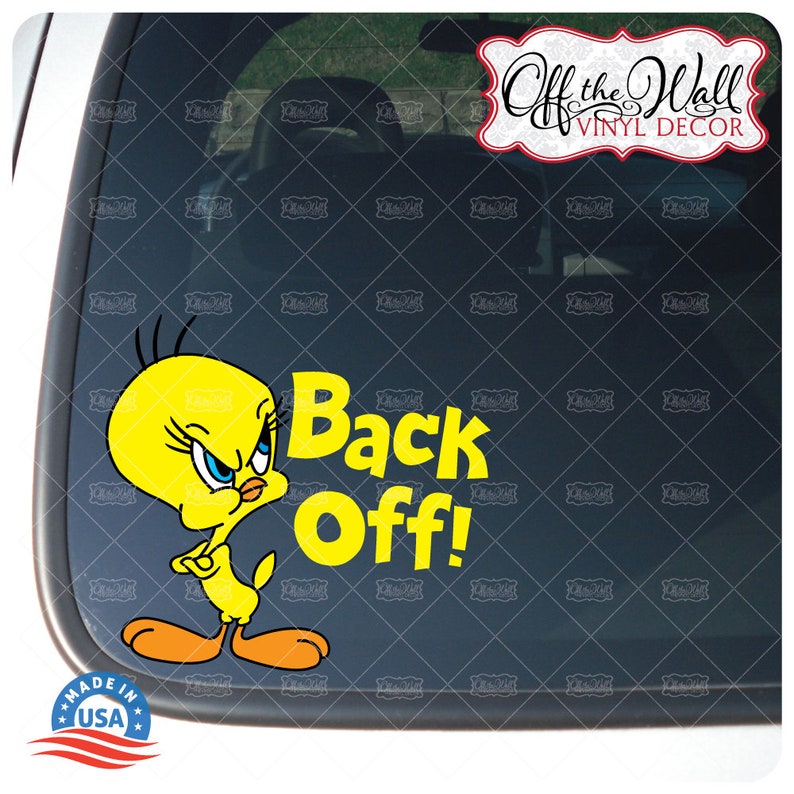 Tweety Bird back Off Vinyl Car Decal Sticker | Etsy
