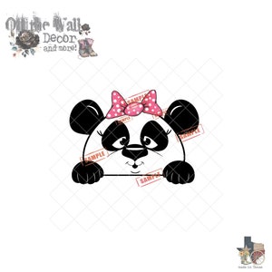 Peek-a-boo PANDA BEAR Family Stick Figure Car Decal Sticker - Etsy