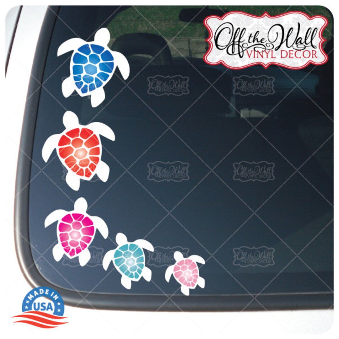 TURTLE Family Stick Figure Vehicle Vinyl Decal Sticker - Etsy