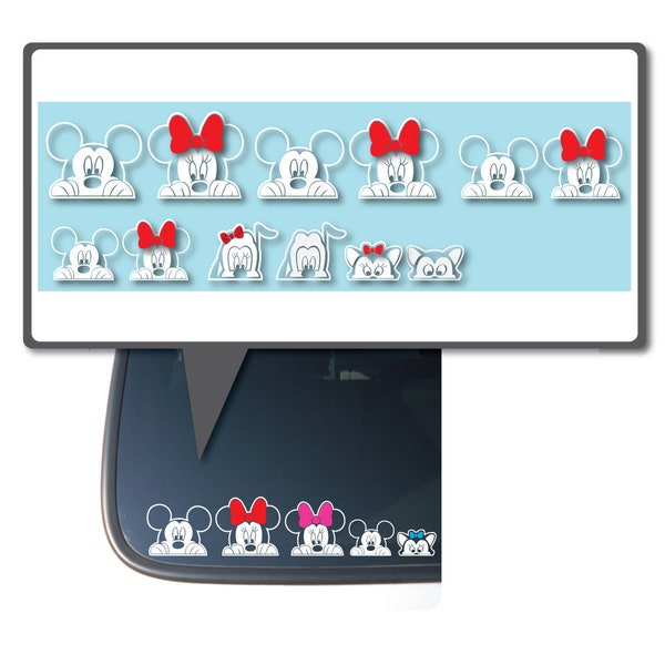 Mickey Mouse Family Car Stickers - Etsy