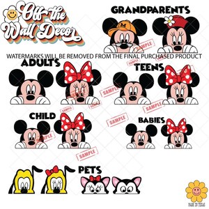 Mouse Peeking Family Vinyl Car Decal Sticker #PK1 - Etsy