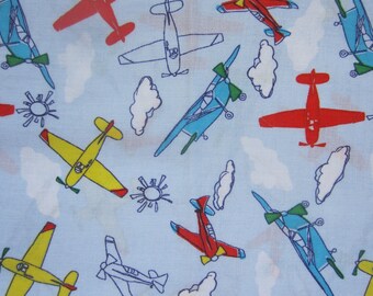 Airplane Fabric Vertical Blue Planes by Toothpanda Airplanes Grey White ...