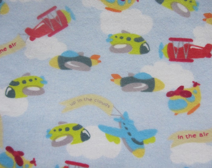 Flannel Fabric, Airplanes, Helicopters, Air Bus, Blue Print Flannel ...