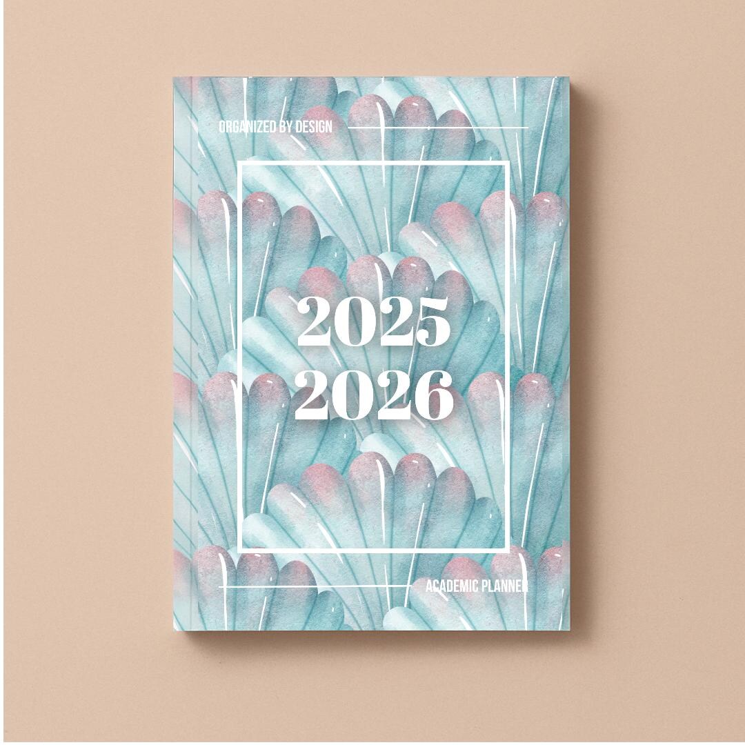 Teal Shell Planner - Etsy