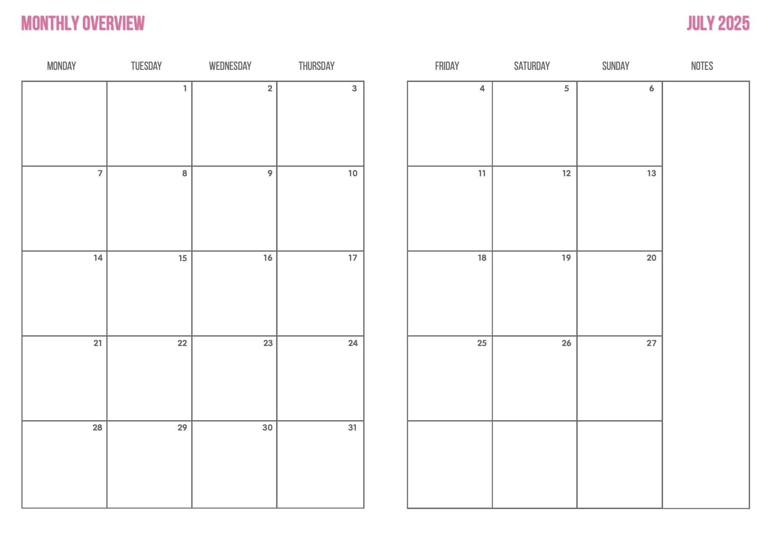 Pink Academic Planner 2025-2026: Weekly & Monthly, 7x10" Paperback - Etsy