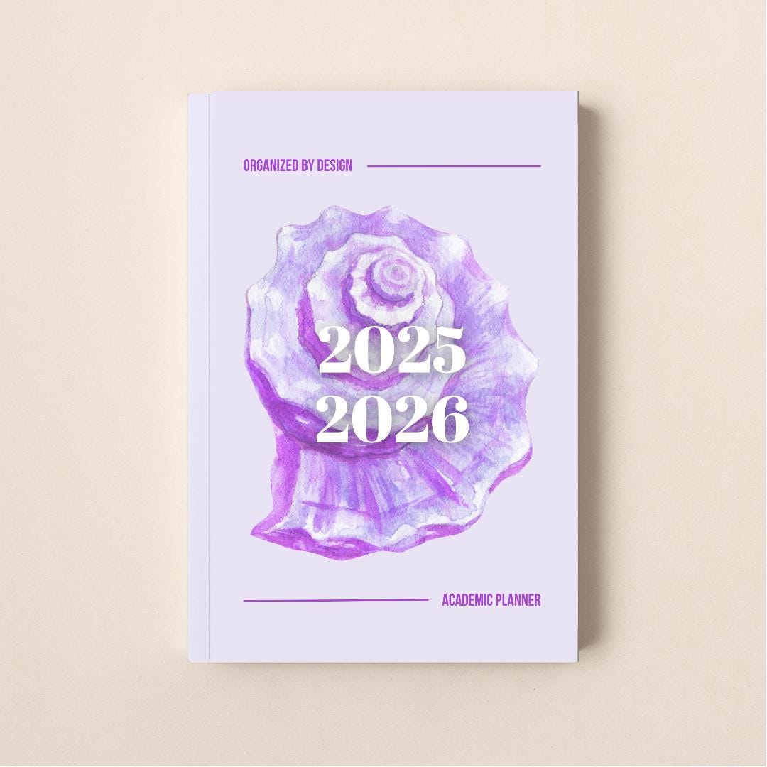 Purple Shell Planner - Etsy