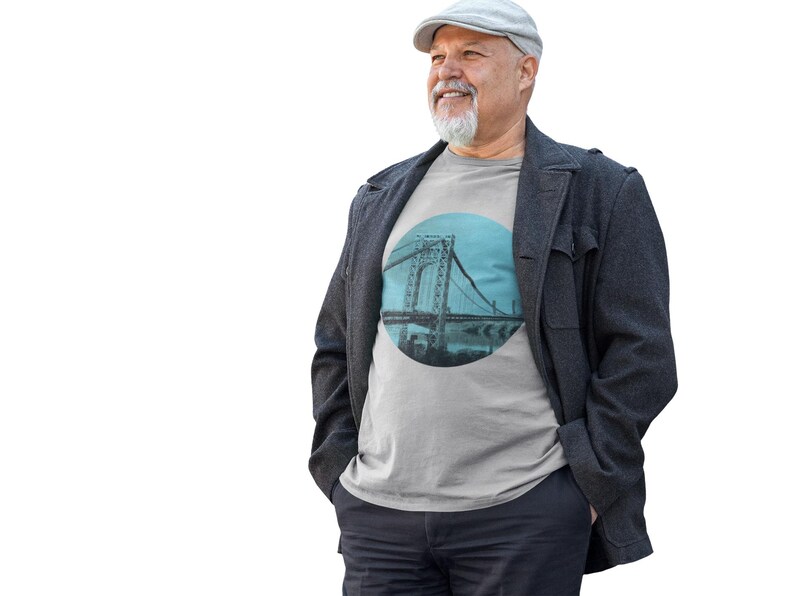 George Washington Bridge T-shirt | NYC Landmark Art, Urban Architecture ...