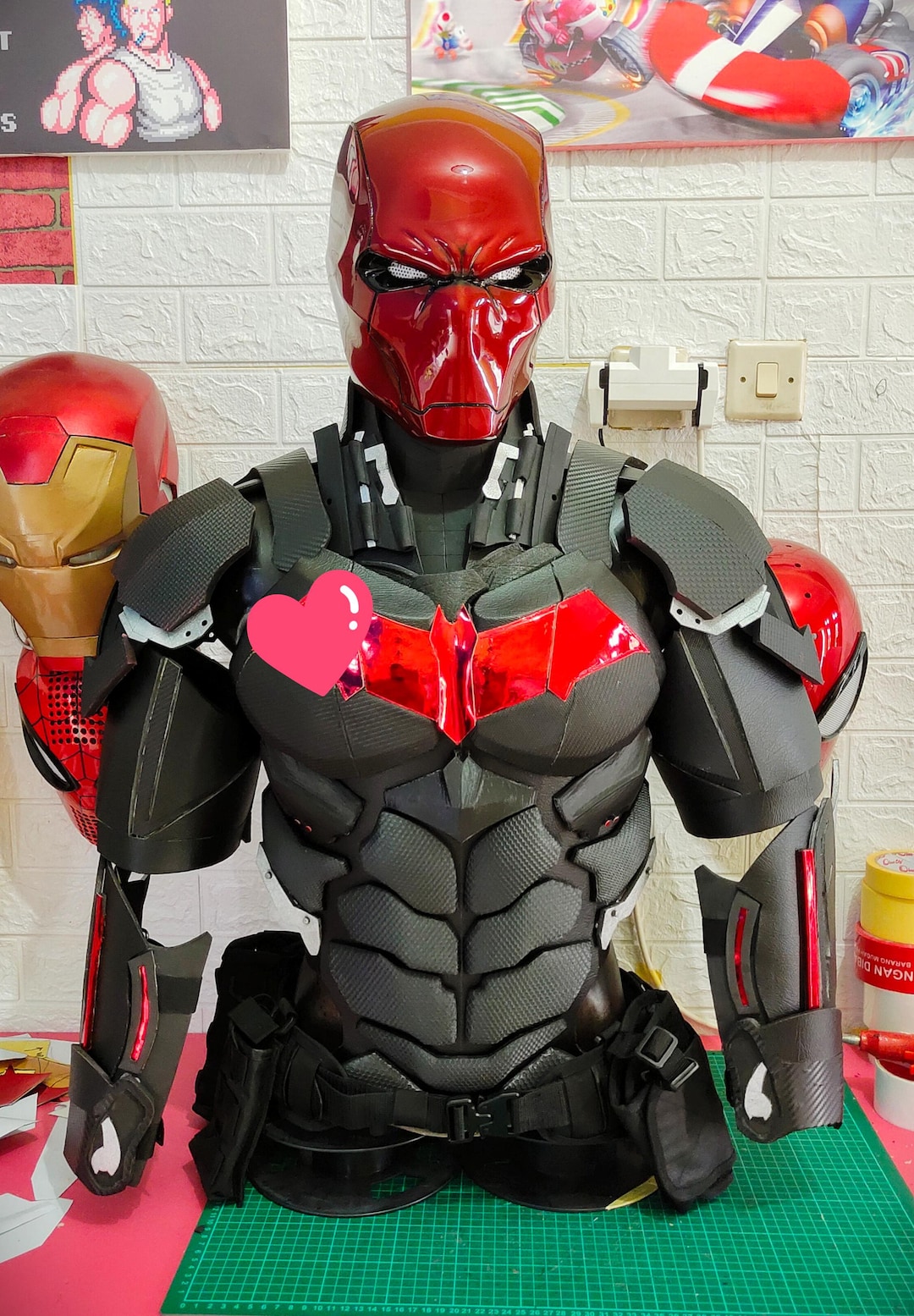 Red Hood Armor Costume: 3D Printed, Resin Fiber and Faux Leather ...