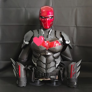 Red Hood Armor Costume: 3D Printed, Resin Fiber and Faux Leather ...