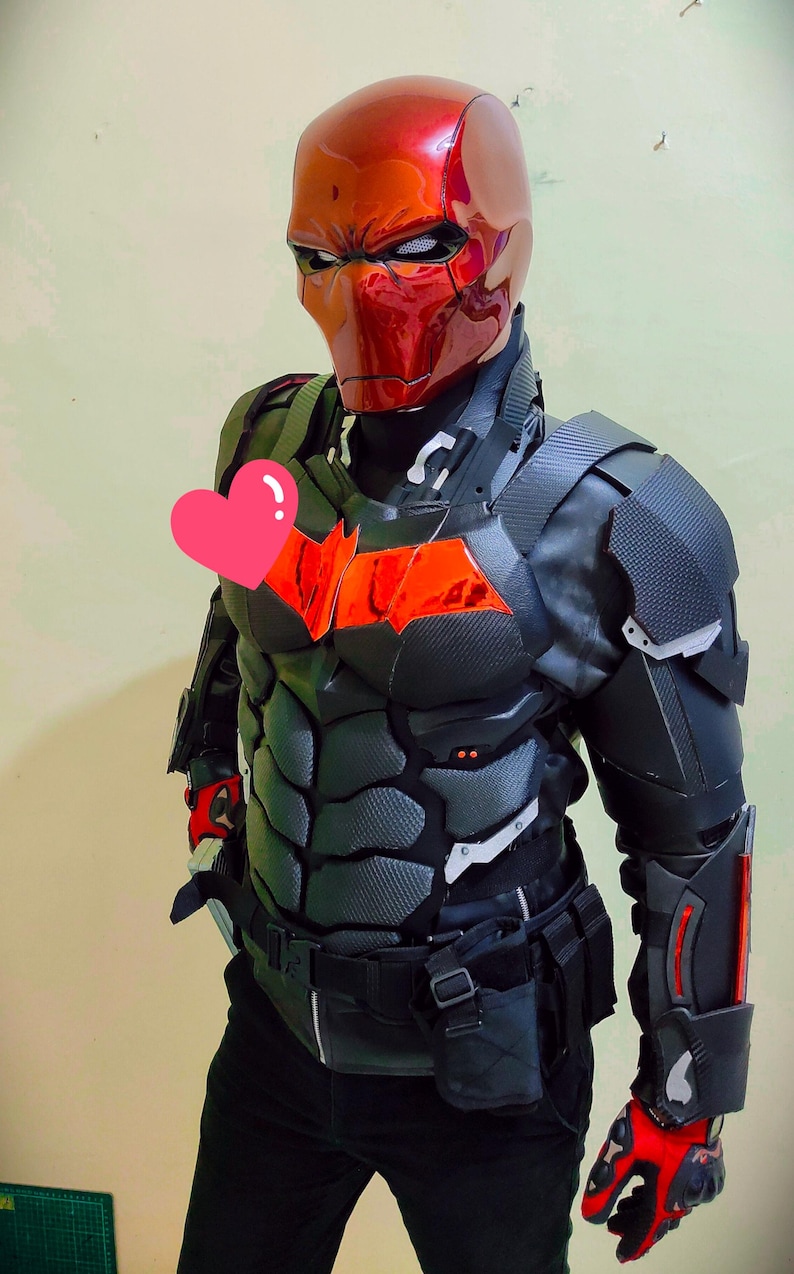 Red Hood Armor Costume: 3D Printed, Resin Fiber and Faux Leather ...