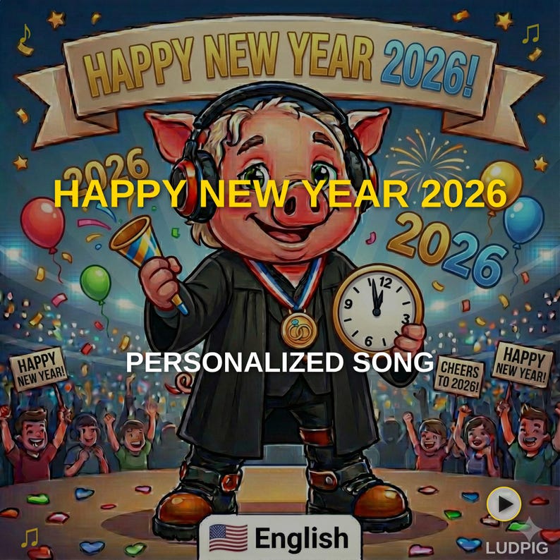 Happy New Year 2026 ! Personalized Song X2 | Custom Music Gift in 15 ...