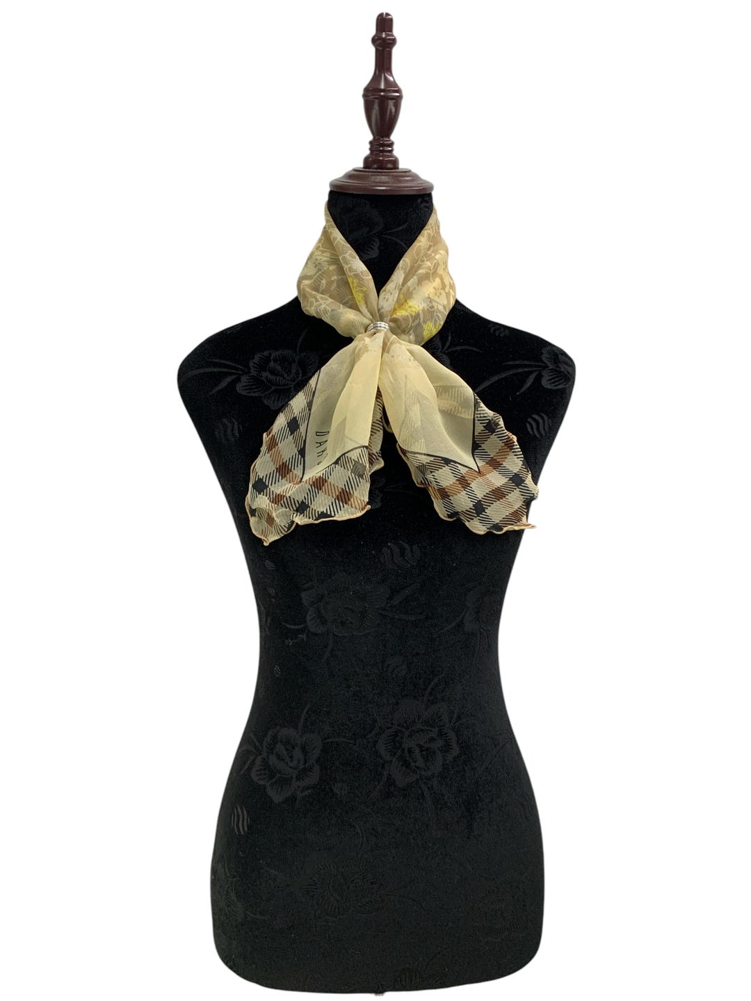 Vintage Daks Neckerchief Silk Scarf Flower Scarves Neckcloth ...