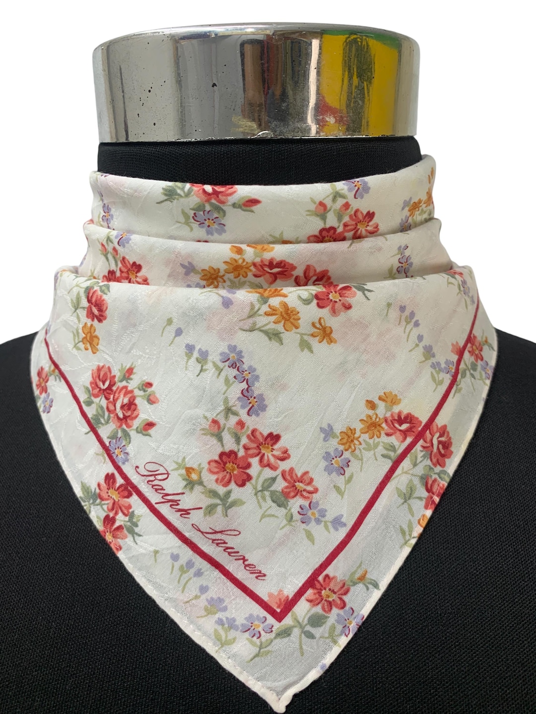 Vintage Ralph Lauren Floral Cotton Neckerchief Scarf - Etsy