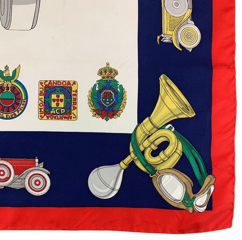 Vintage Gucci Silk Scarf Antique Car Automotive Design Scarf Neckwear ...