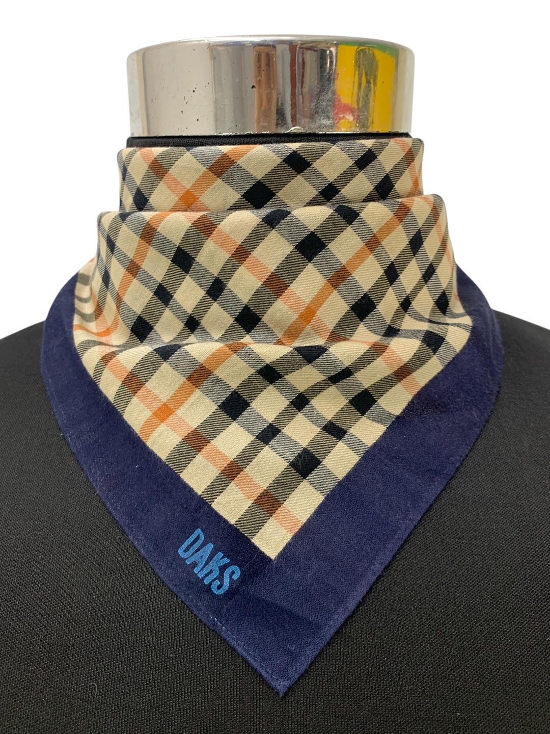 Vintage Daks Neckerchief Classic Plaid Scarf Neckwear Accessories Daks ...