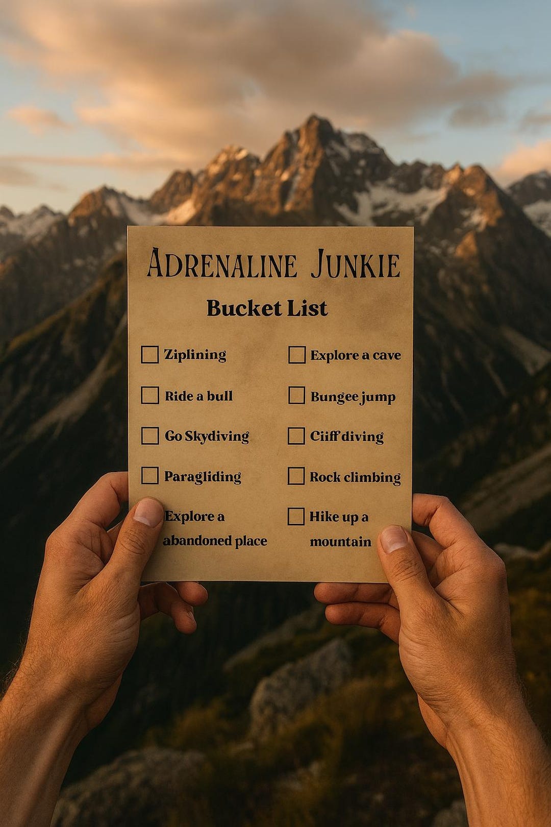 Adrenaline Junkie Bucket List - Etsy