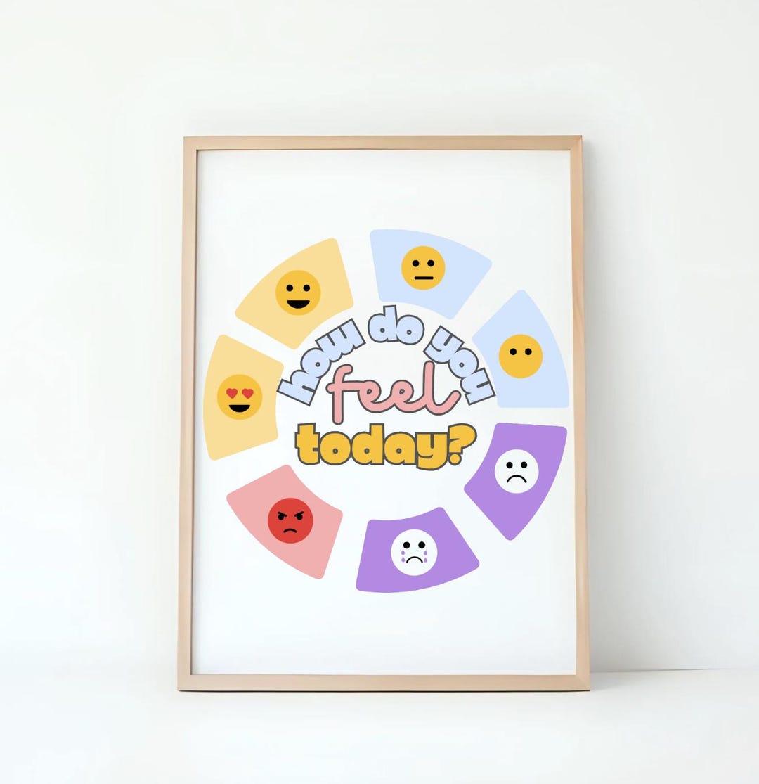 SIMPLE, VISUAL Emotional Check-in Poster | Digital Download | Calm ...