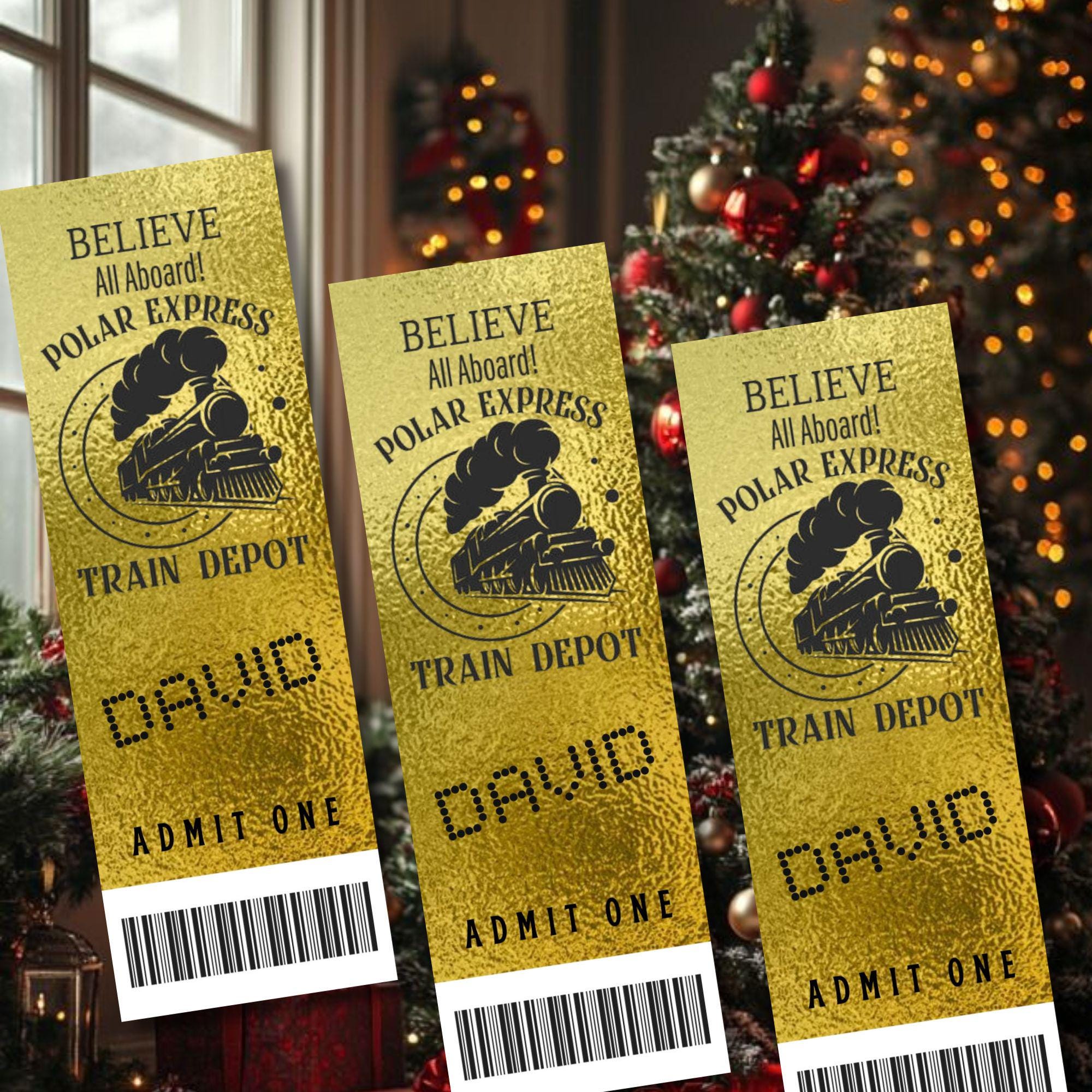 Personalized Polar Express Ticket, Golden Ticket, Believe, Editable ...