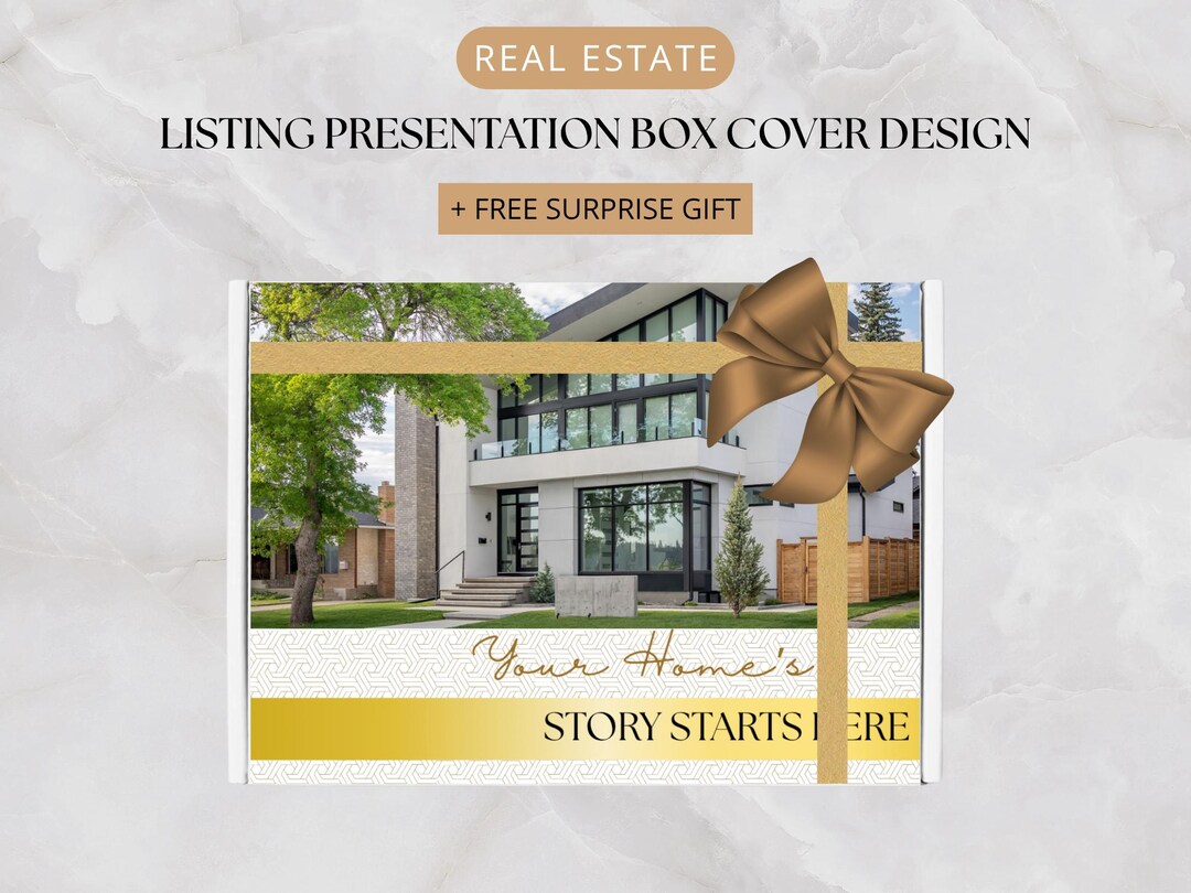 Luxury Real Estate CMA Box Template, Editable Box Cover Design, Modern ...