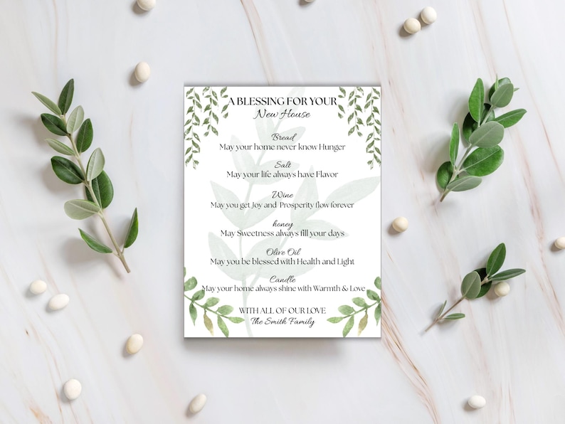 House Blessing Printable: Bread, Salt, Wine Poem (digital Download) - Etsy