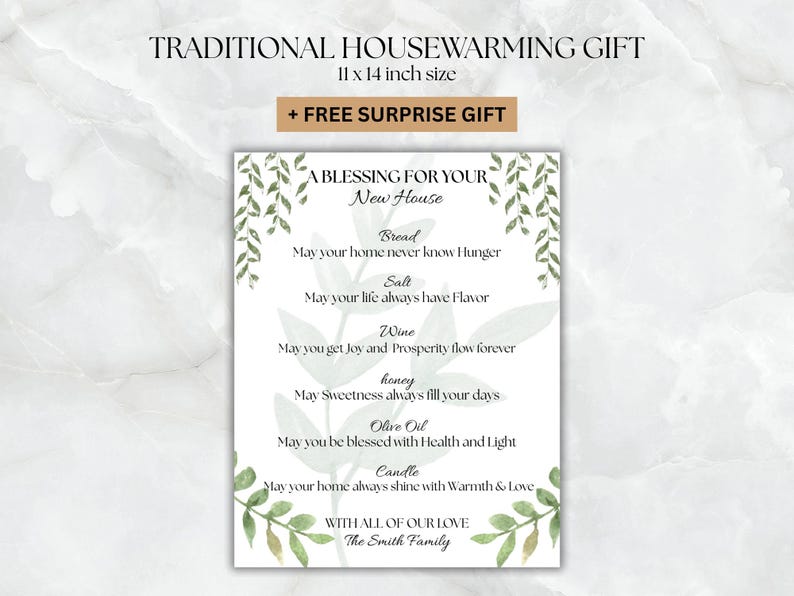 House Blessing Printable: Bread, Salt, Wine Poem (digital Download) - Etsy