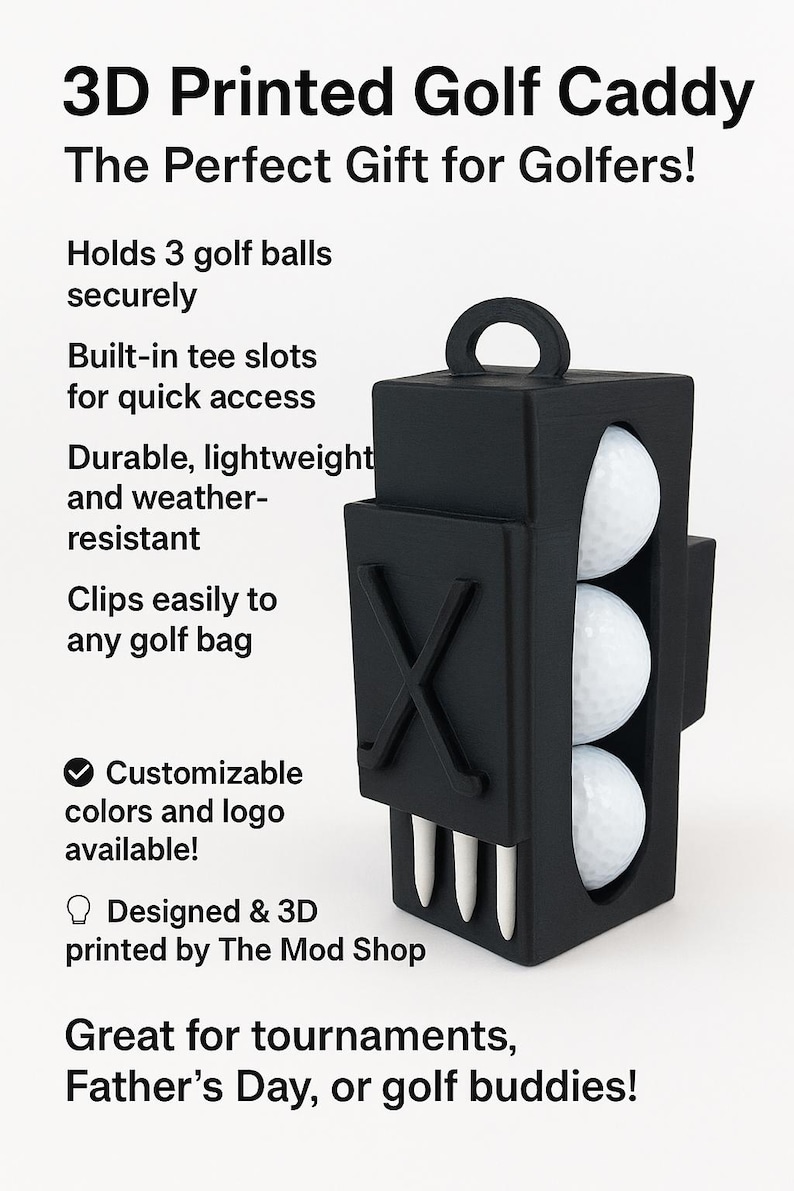 3D Printed Golf Caddy - Etsy