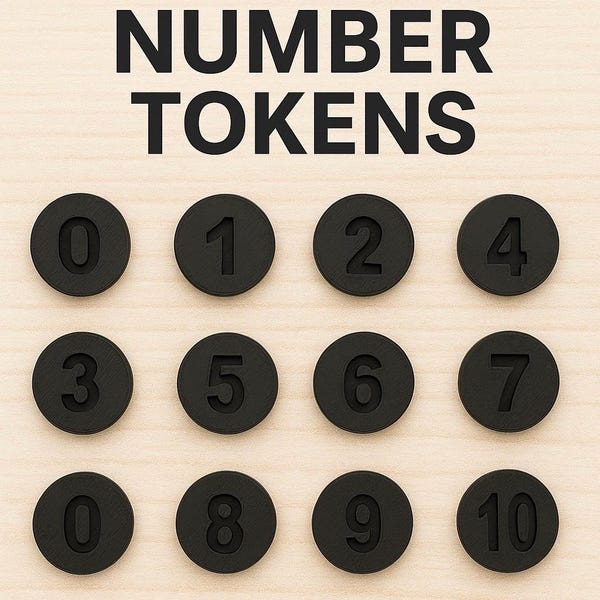 Numbered Tokens D and D - Etsy