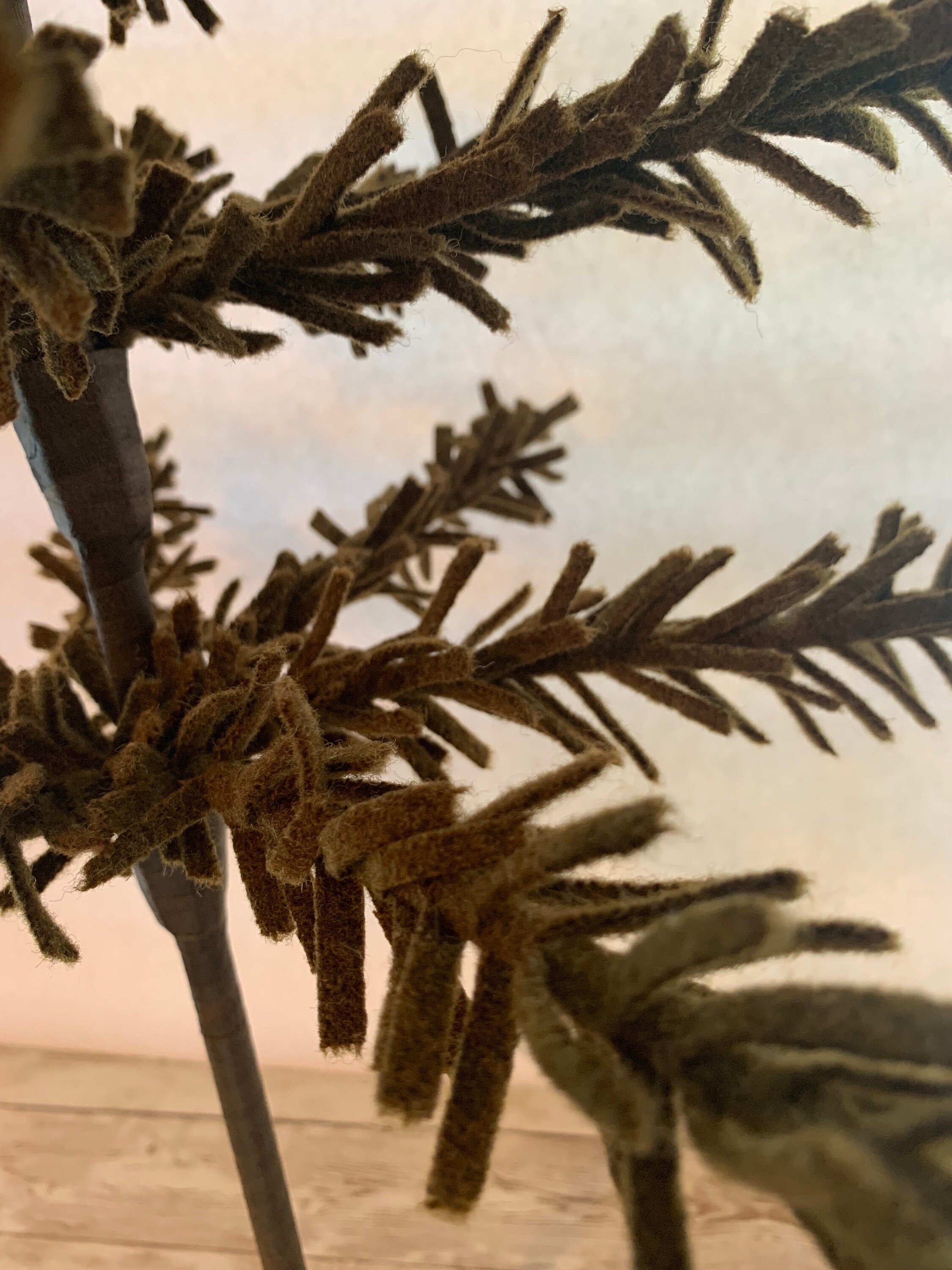 Feather Tree Primitive Tabletop Tree Prim Christmas Tree Wool Feather ...