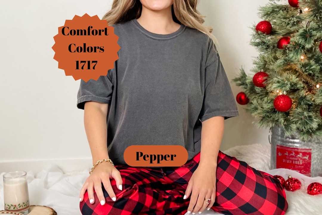 Comfort Colors Pepper Shirt – 1717 Garment Dyed Tee – Unisex ...